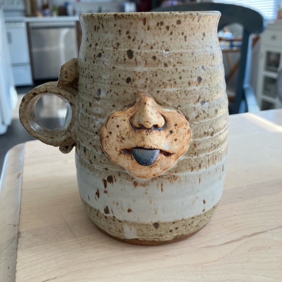 Dining | Vintage Unique Hand Thrown Clay Pottery 3d Sticking Out Tongue ...